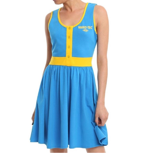Bioworld | Dresses | New Fallout 4 Vault 11 Cosplay Dress | Poshmark